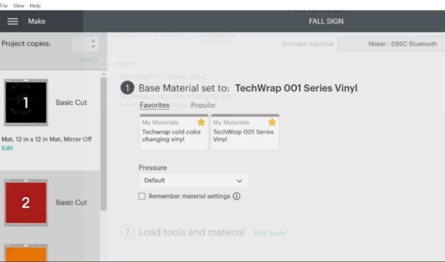 HOW TO CREATE A CUSTOM MATERIAL SETTING IN CRICUT DESIGN SPACE - Dusty ...